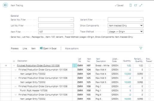 Lot tracking: Trace to Origins - Harvest Food Solutions
