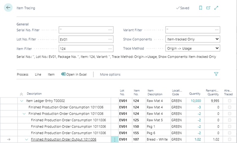 Lot tracking: Trace to Origins - Harvest Food Solutions